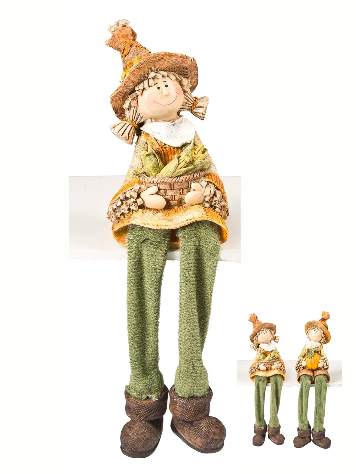 Cornucopia Harvest Scarecrow Shelfsitter by Ganz - Walmart.com