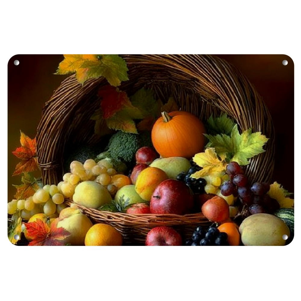Cornucopia-Inspired Iron Art Painting, 8x12 inches - Perfect for Home ...