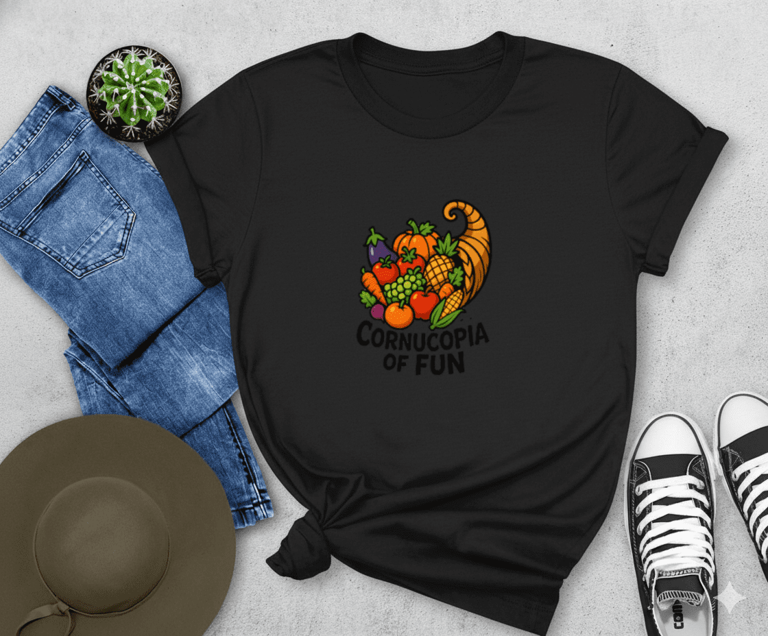 Cornucopia Of Fun Thanksgiving Harvest Feast Autumn Celebration Unisex ...