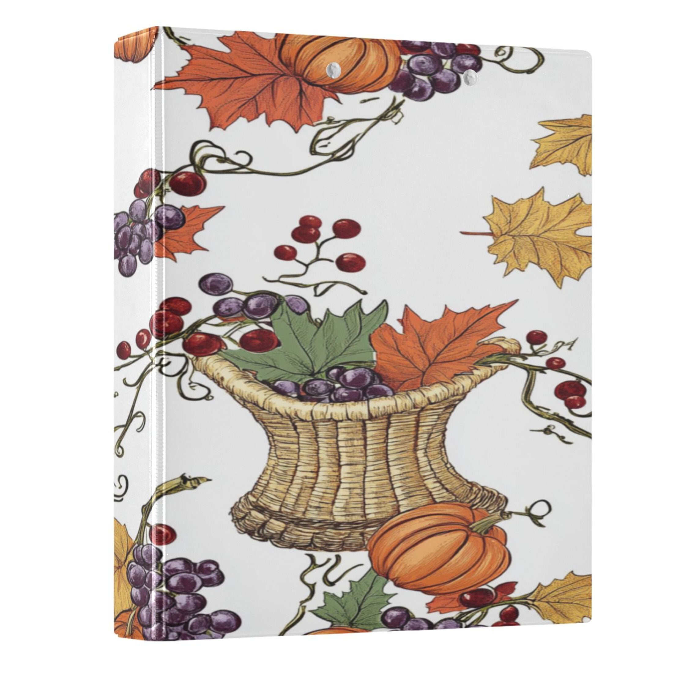 Cornucopia Pattern 3 Ring Hardcover Binders 1.5in Round Rings for ...