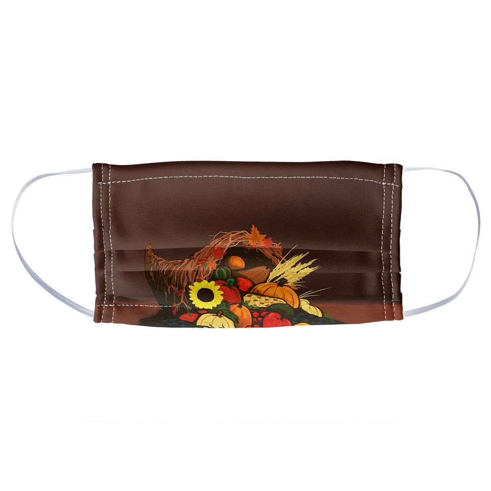 Cornucopia Thanksgiving Holiday Autumn 1-Ply Reusable Face Mask ...