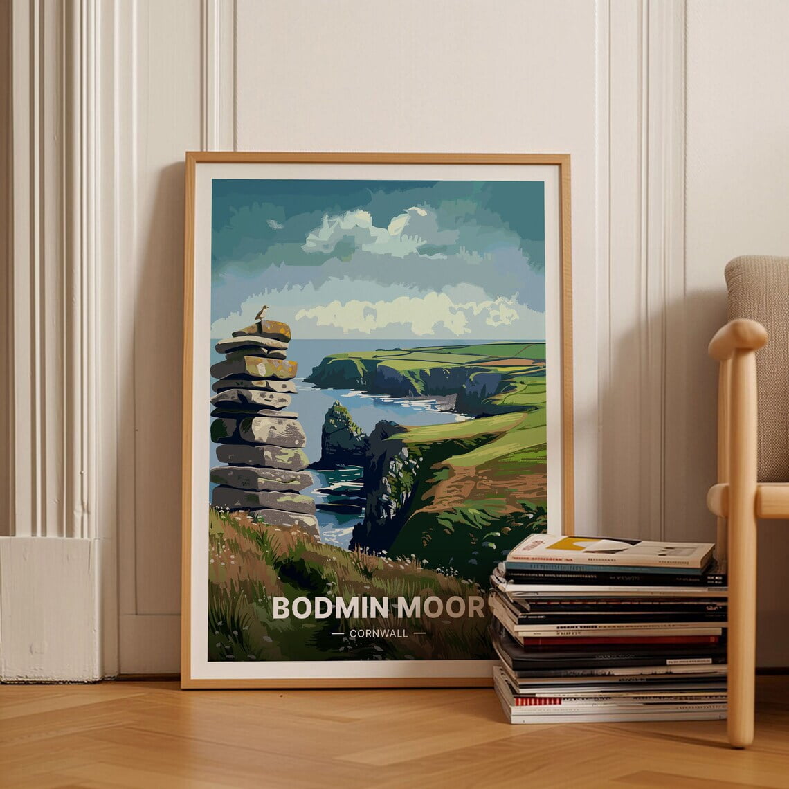 Cornwall Bodmin Moor National Park Wall Art, Unframed Canvas 24x36in ...