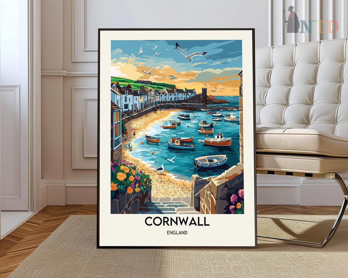 Cornwall Print, Cornwall Wall Art, Cornwall Poster, Cornwall Photo ...