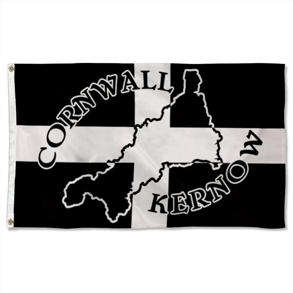 Cornwall Silhouette Kernow Flags Polyester 3x5 FT banner - Walmart.com