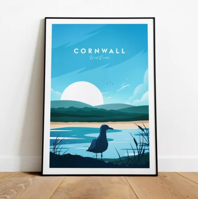 Cornwall Traditional Travel Print - West Country, Cornwall Print NO ...
