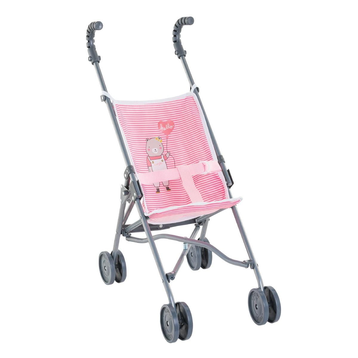 Corolle Umbrella Doll Stroller - Pink Stripe - Walmart.com