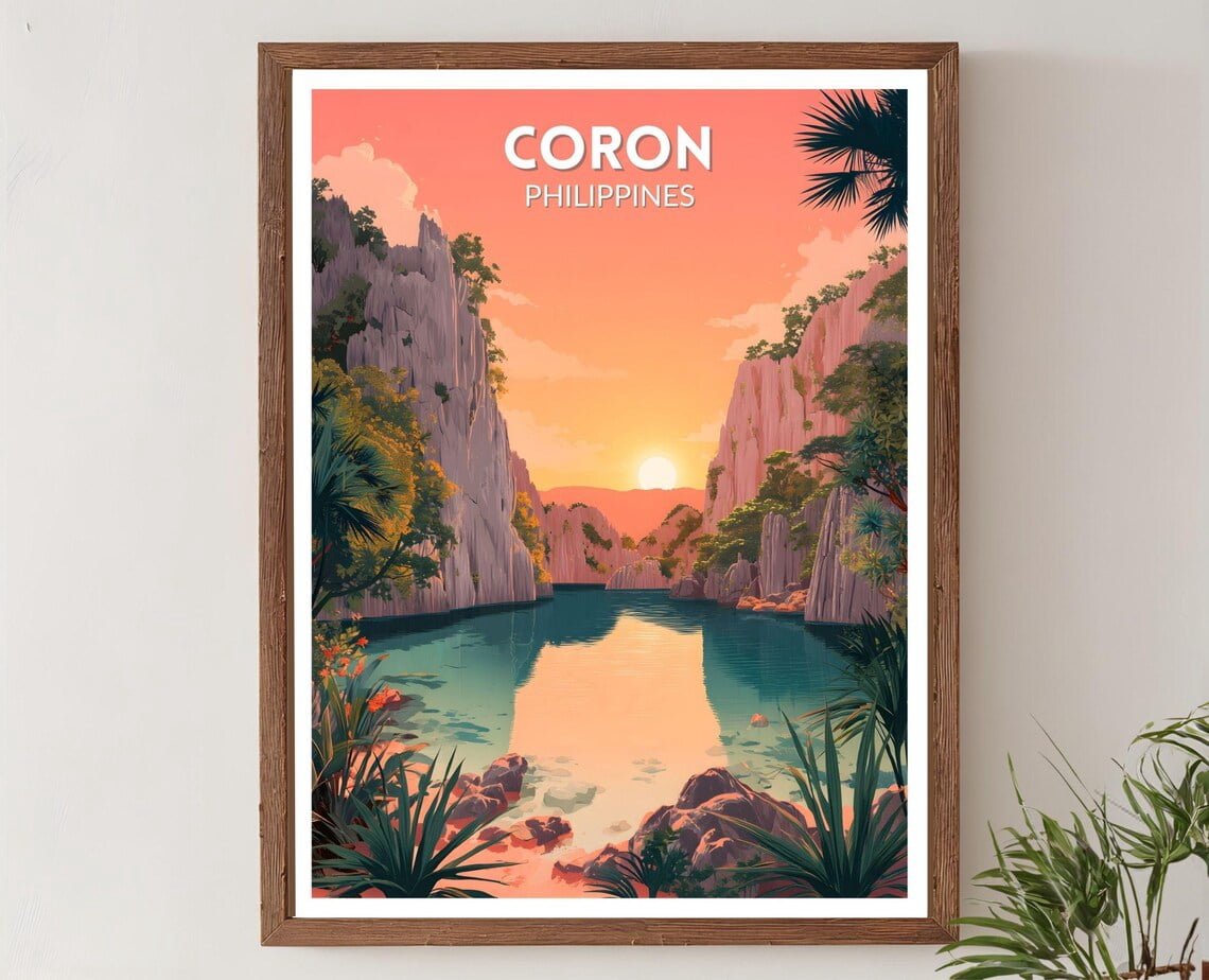 Coron Philippines Sunset Beach Romantic Tropical Coastal Travel Memory ...
