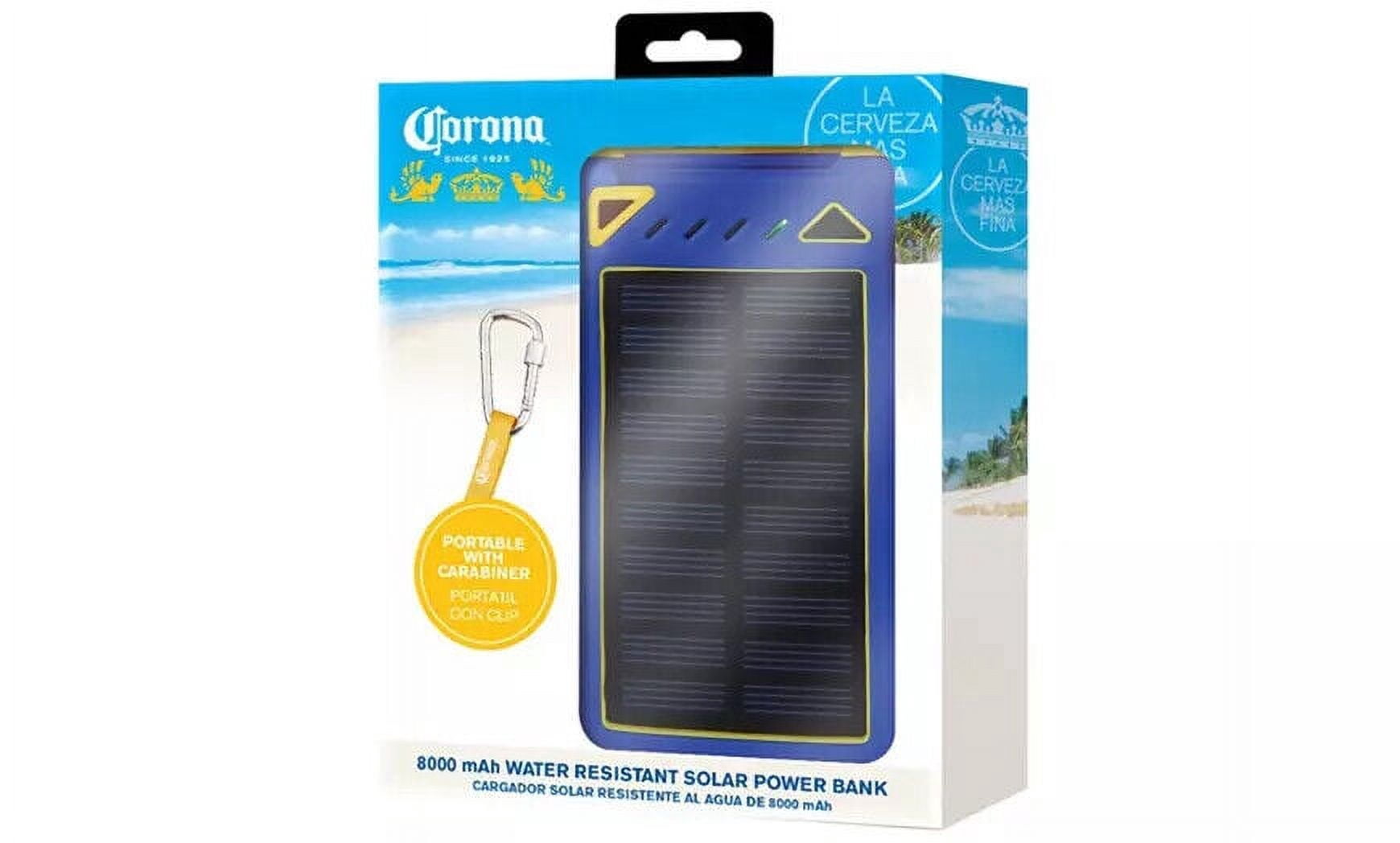 Corona 00723-CO Blue/Yellow 8000mAh Portable Water Resistant Solar ...