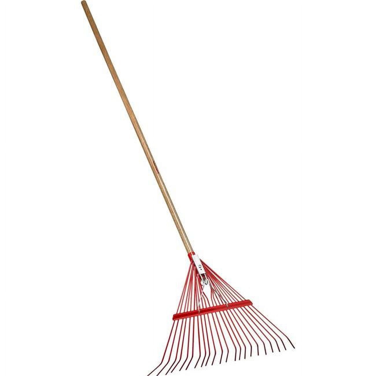 Corona 22-Tine Spring Brace Leaf Rake- 22inW Fan 54inL Wood Handle ...