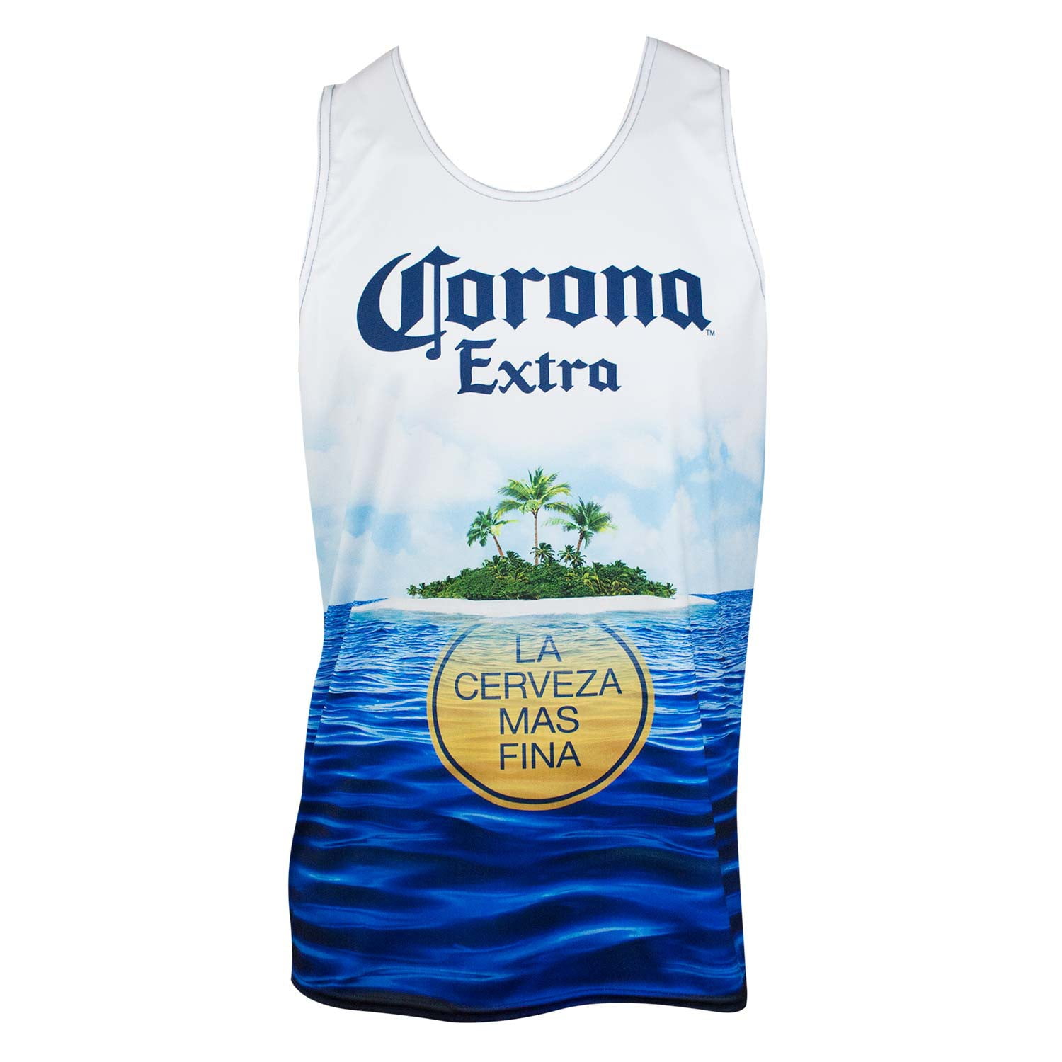 Corona Extra 45135-Medium Corona Extra Mens Ocean Beach Scene Tank Top ...