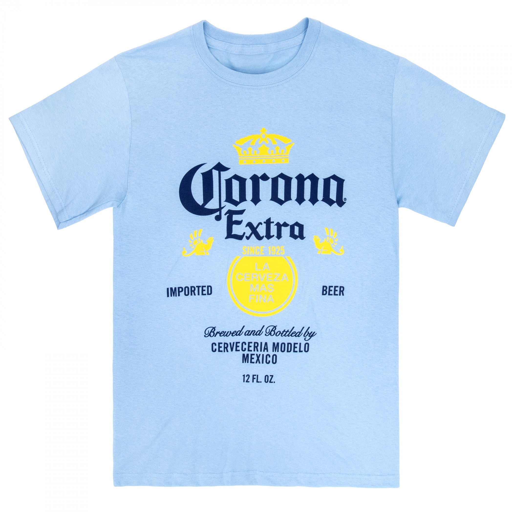 Corona Extra Classic Logo Powder Blue Colorway T-Shirt-XLarge - Walmart.com
