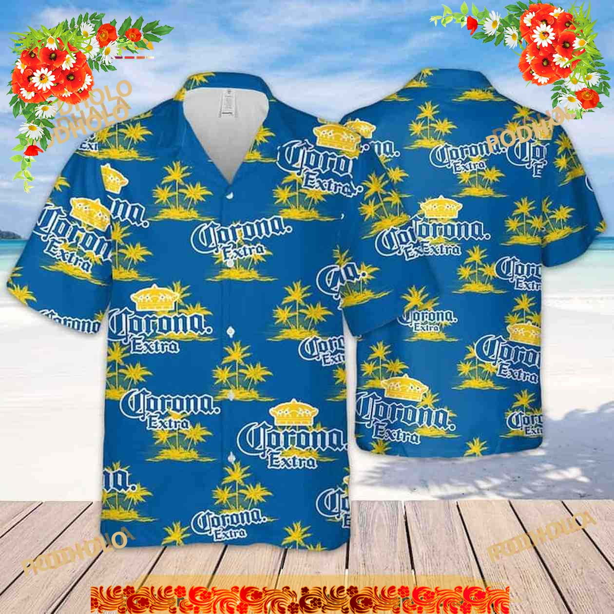 Corona Extra Island Pattern Funny Hawaiian Shirt Gift For Beach Vacation - Walmart.com
