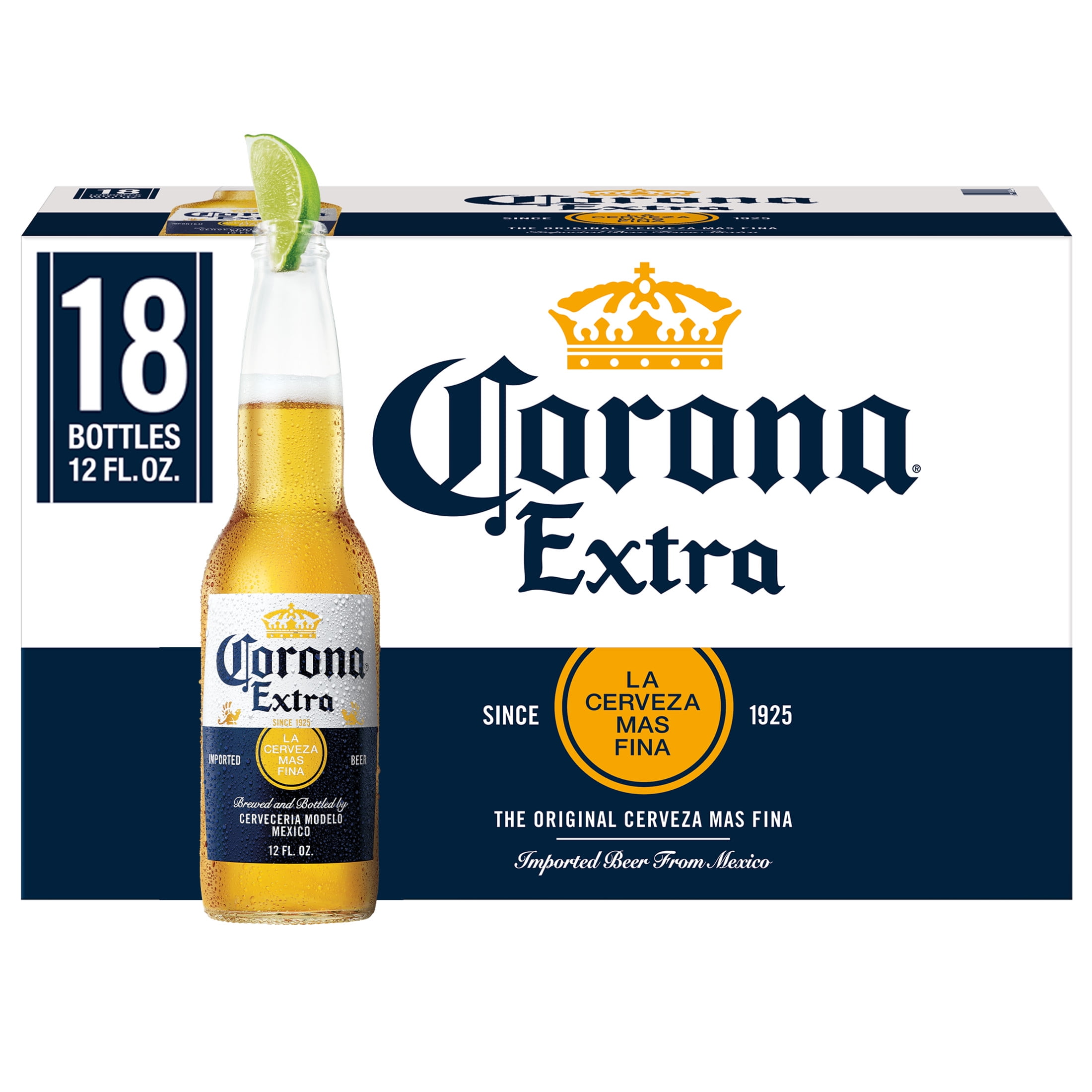 Corona Extra, Mexican Lager Beer, 18 pack 12 fl oz bottles, 4.6% ABV ...