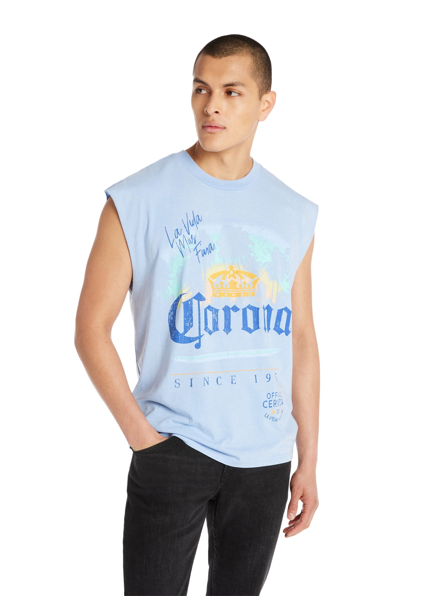 Corona Men's Graphic Print Sleeveless Muscle Tank Top, Sizes XS-3XL ...