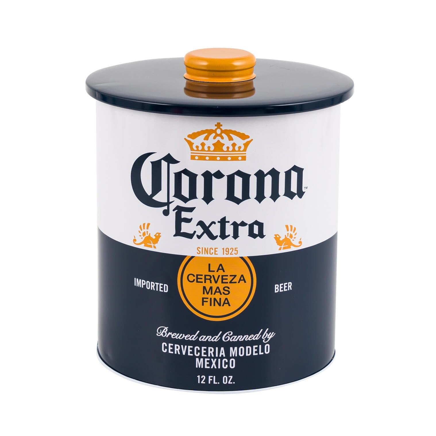 Corona Metal Large Round Cylinder Canister 8.5" 135.25oz/4000ml Tin ...