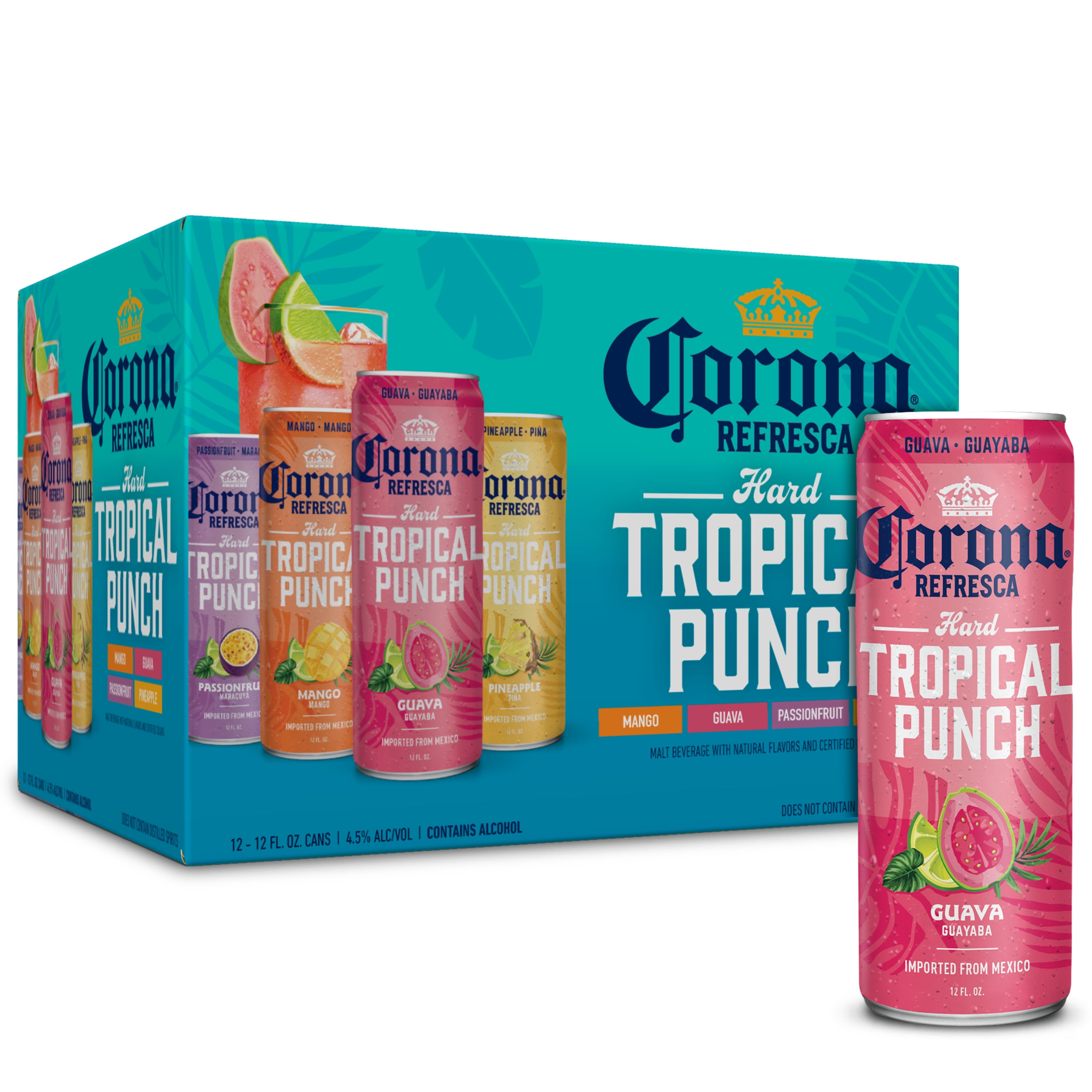 Corona Refresca Hard Tropical Punch Variety Pack, 12 Pack, 12 fl oz ...