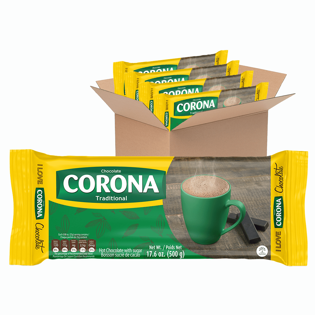 Corona Traditional Sweet Chocolate Bar 17.6 oz, Milk Candy - 4 Pack ...