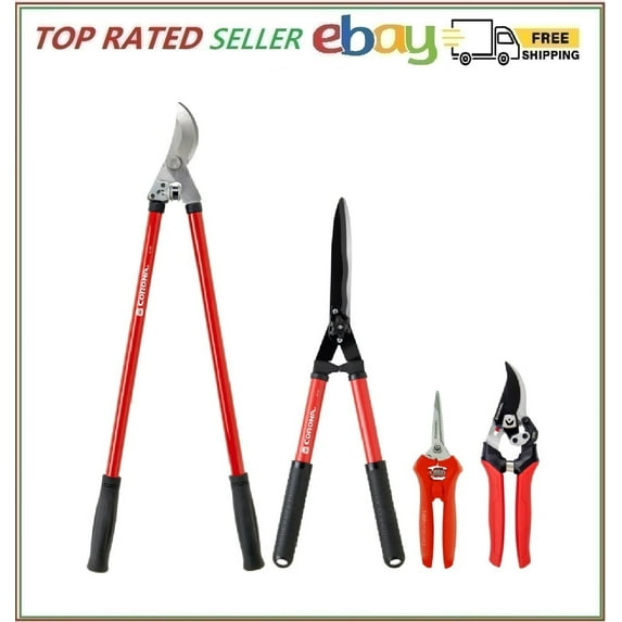 Corona Tree & Shrub Trimming & Pruning Set, Lopper, Hedge Shear, Pruner ...