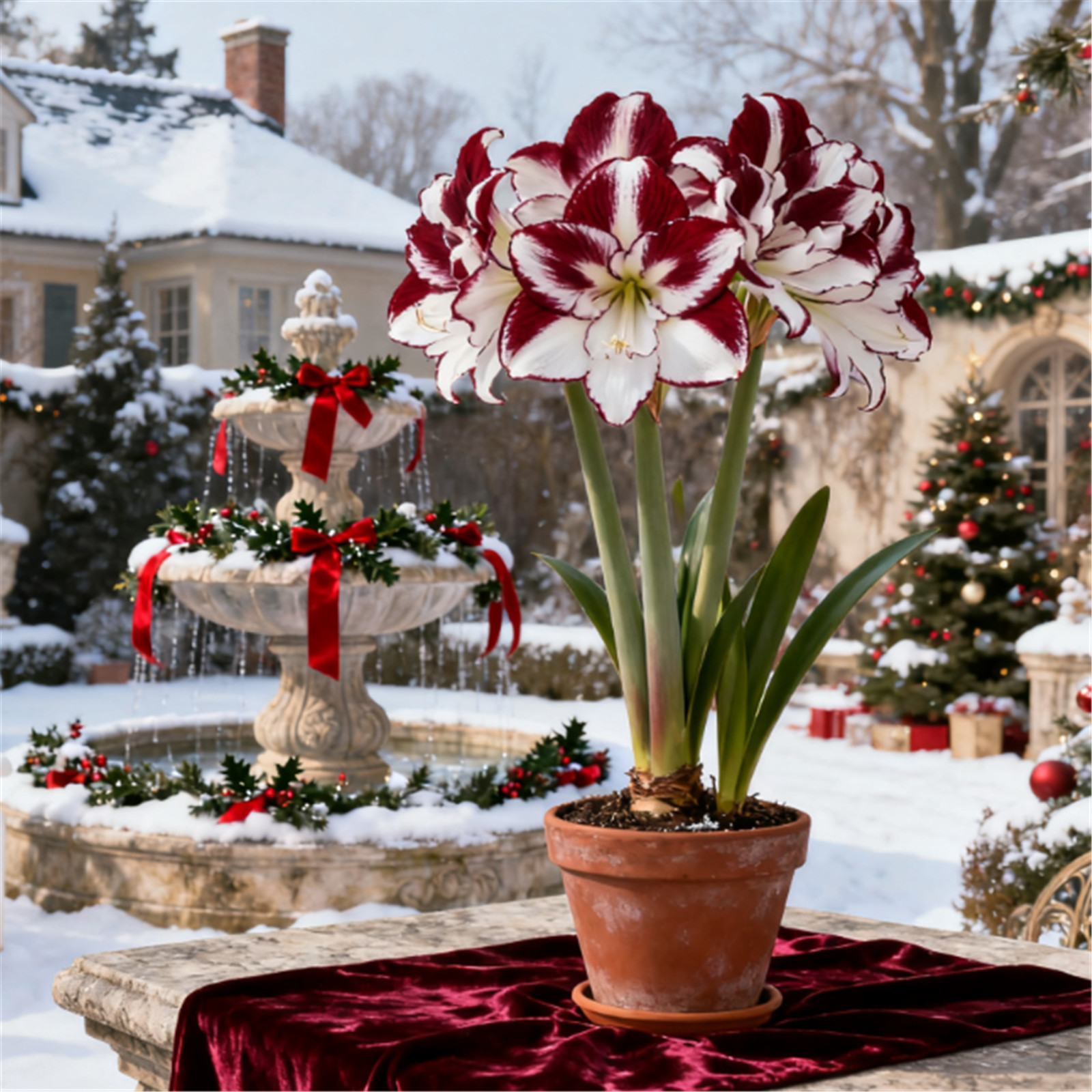 Corona de Sol Rojo Amaryllis Planting Bulbs,Perennial,Ornamental,Garden ...