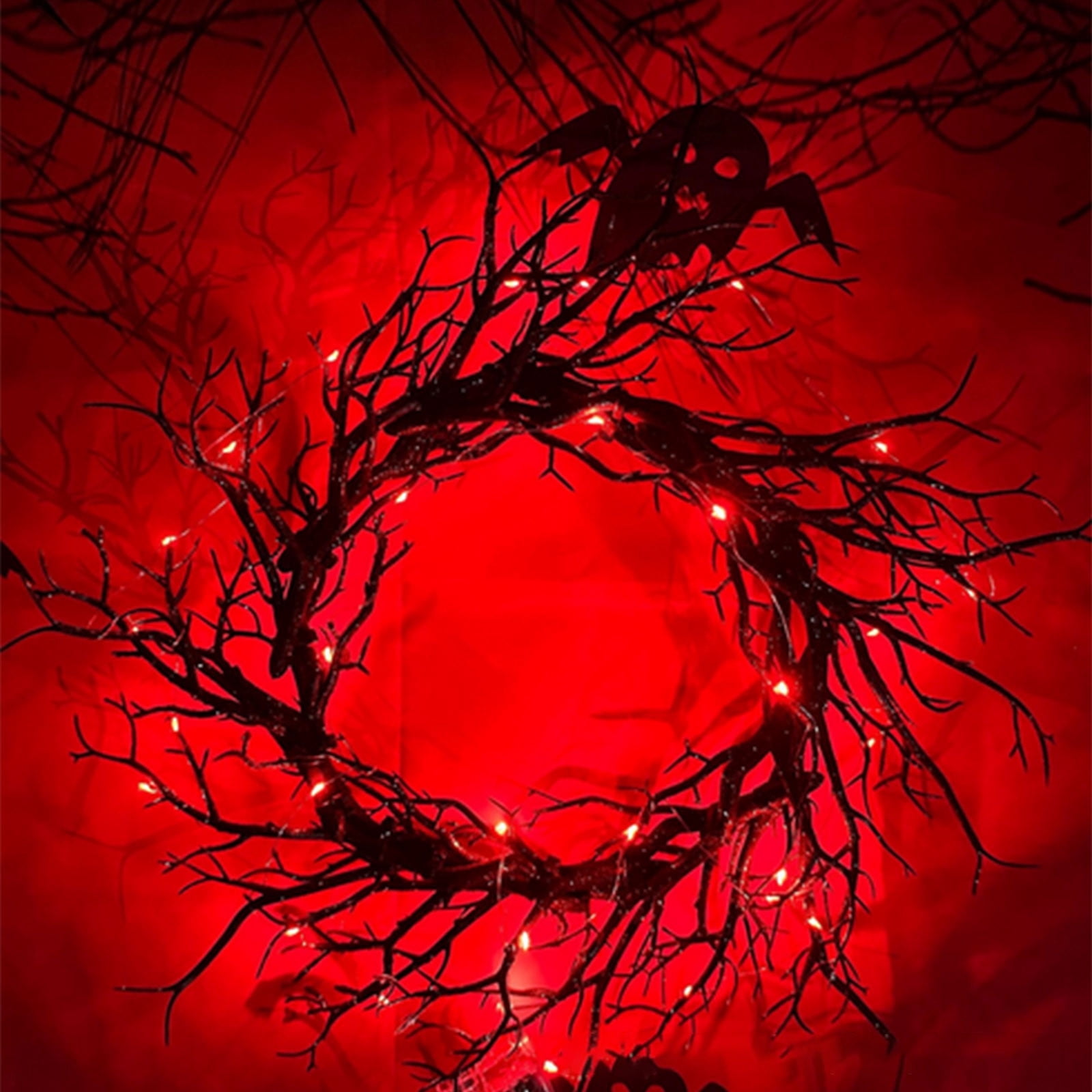 Corona de ramas marchitas para la noche de terror de Halloween ...
