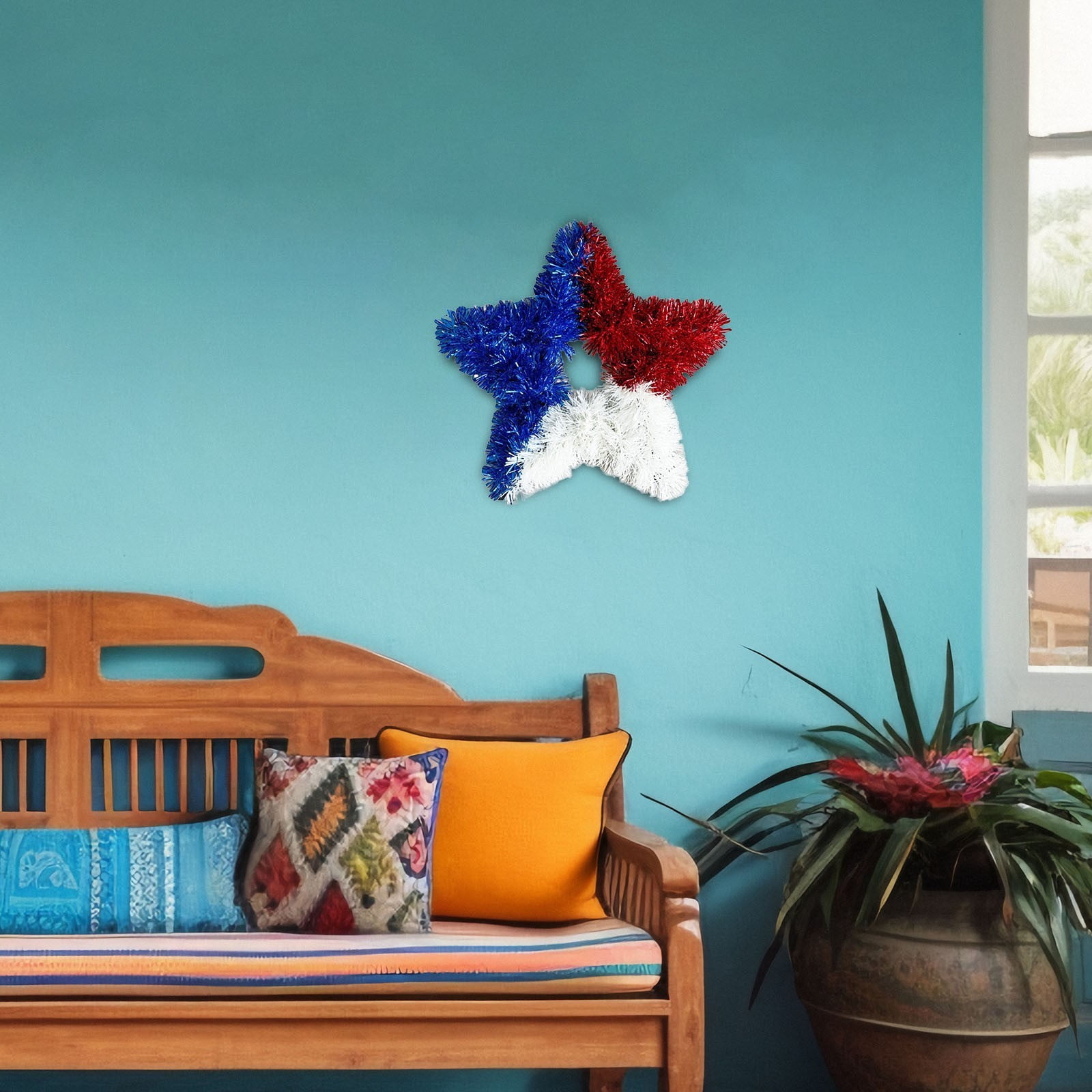 Corona del Día de la Independencia, colgante decorativo de cinco ...