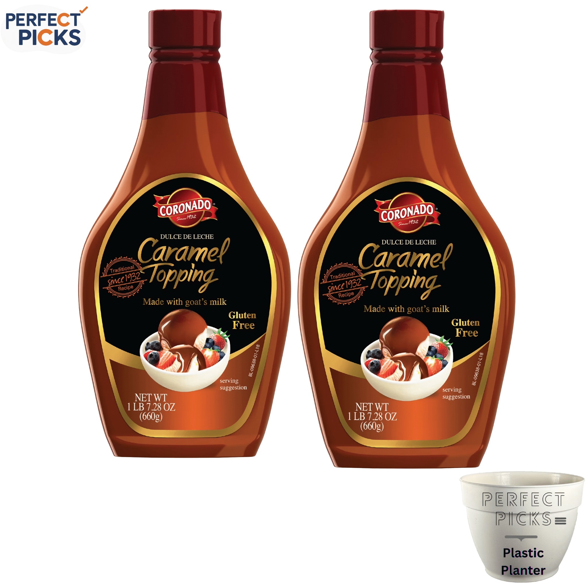 Coronado Cajeta Dulce De Leche Syrup Topping with Goat Milk, 23.28 oz ...