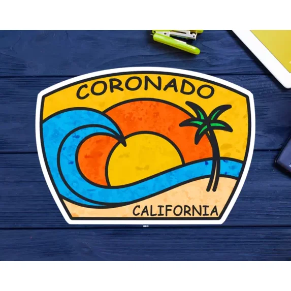 Coronado California Decal Sticker Phone Decal Water Bottle Stickers Car ...