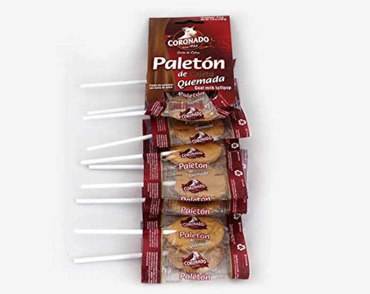 Coronado Paleton Cajeta Goat BCF26 Milk Mexican Candy Lollipops 20 pcs ...