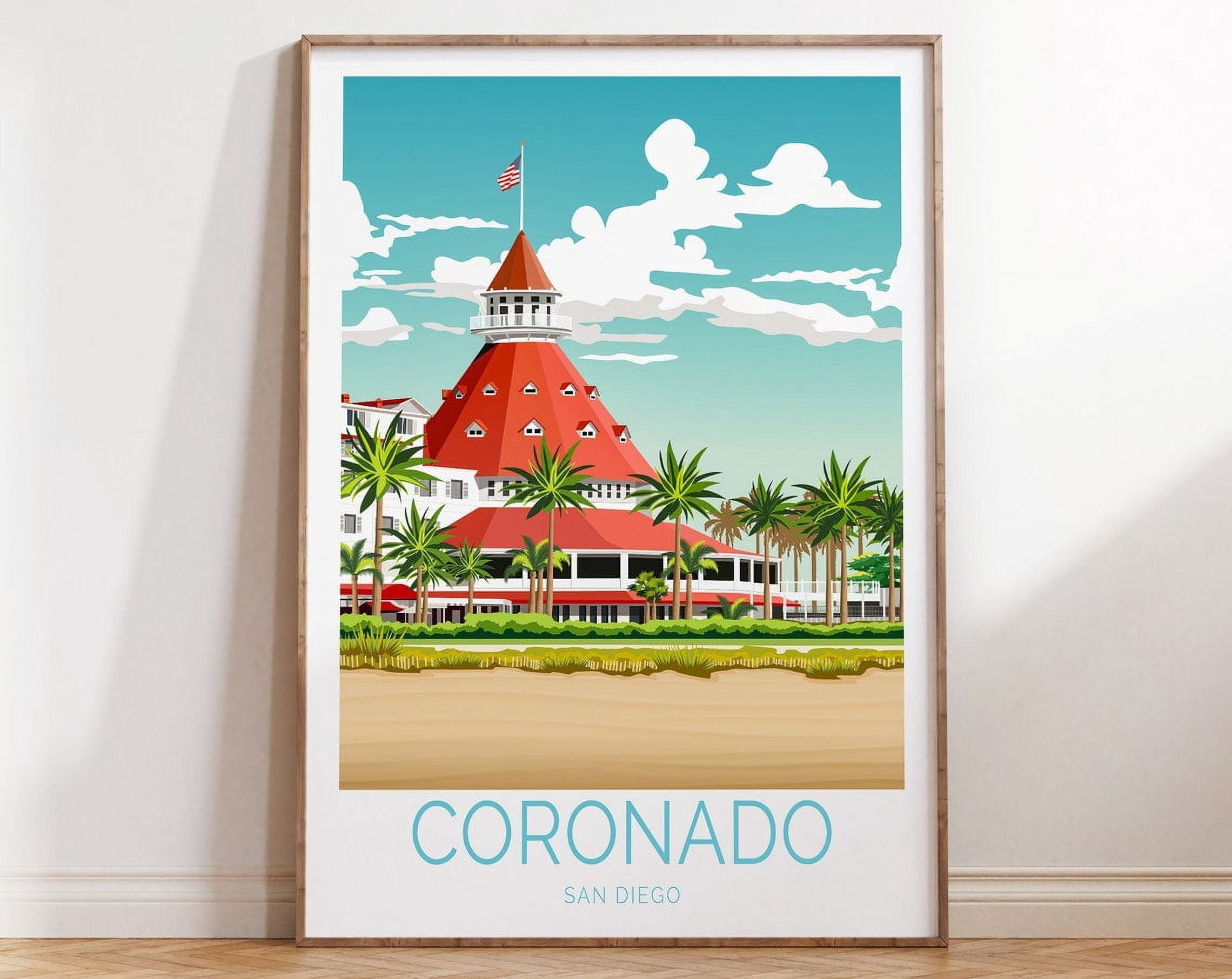 Coronado San Diego Travel Poster California Travel Poster, Coronado ...