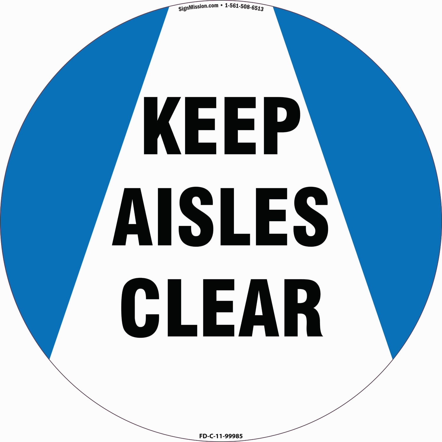 Coronavirus Keep Aisle Clear Non-Slip Floor Graphic | 3 Pack of Vinyl ...