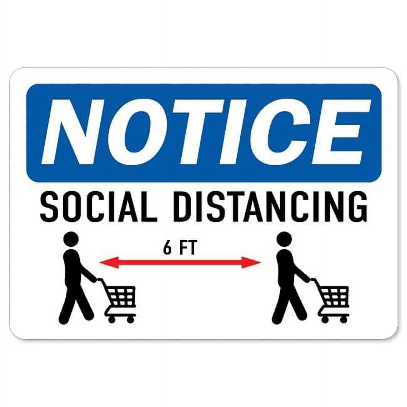 Coronavirus Notice Sign - Notice Social Distancing - Walmart.com