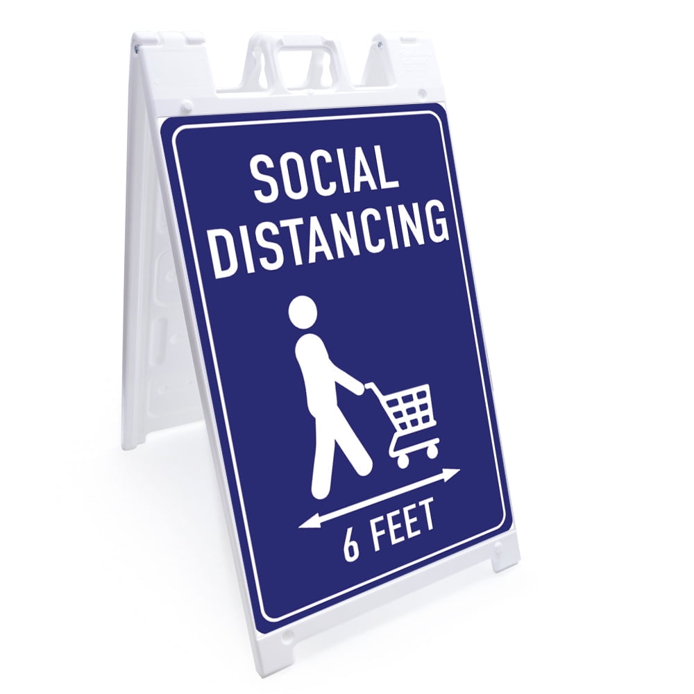 Coronavirus Notice Sign - Social Distancing 6 Feet | Vinyl Decal ...