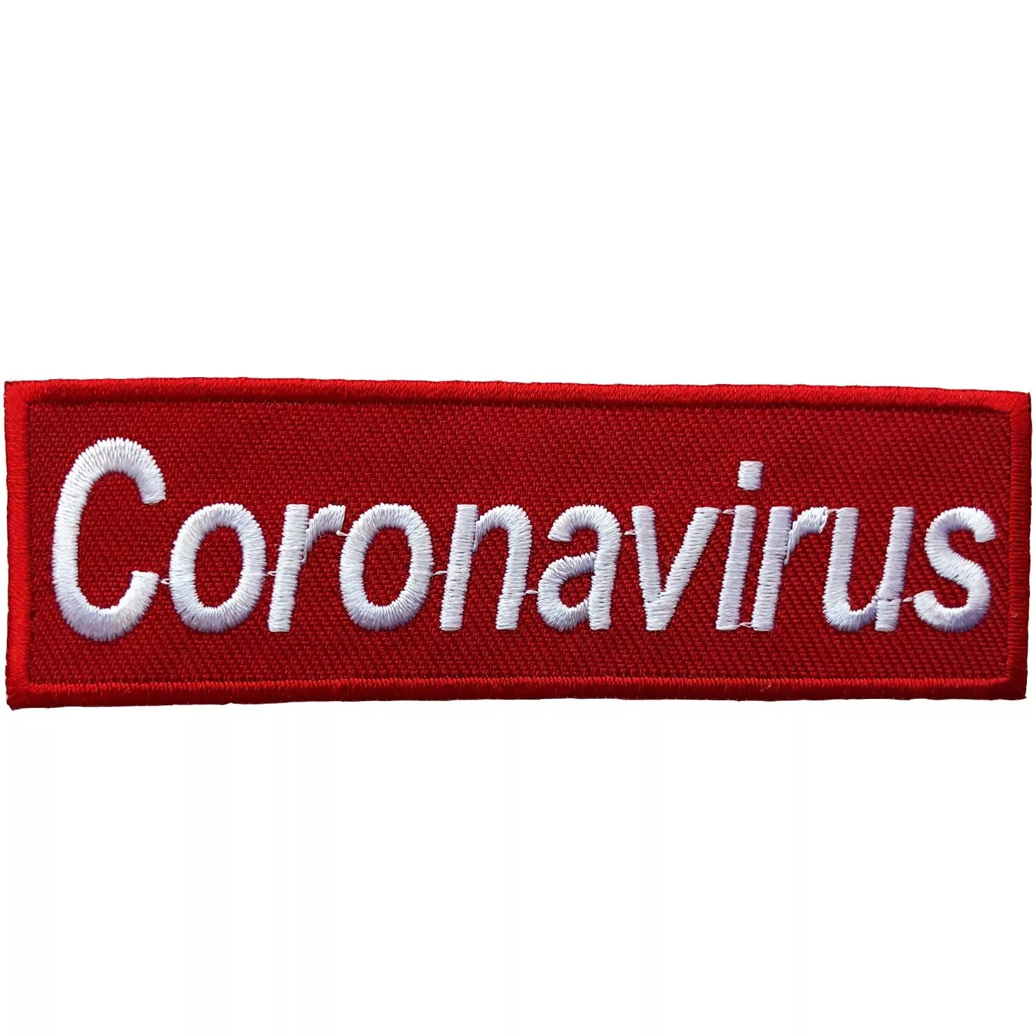 Coronavirus Supreme Red & White Patch, Covid-19 Patches - Walmart.com