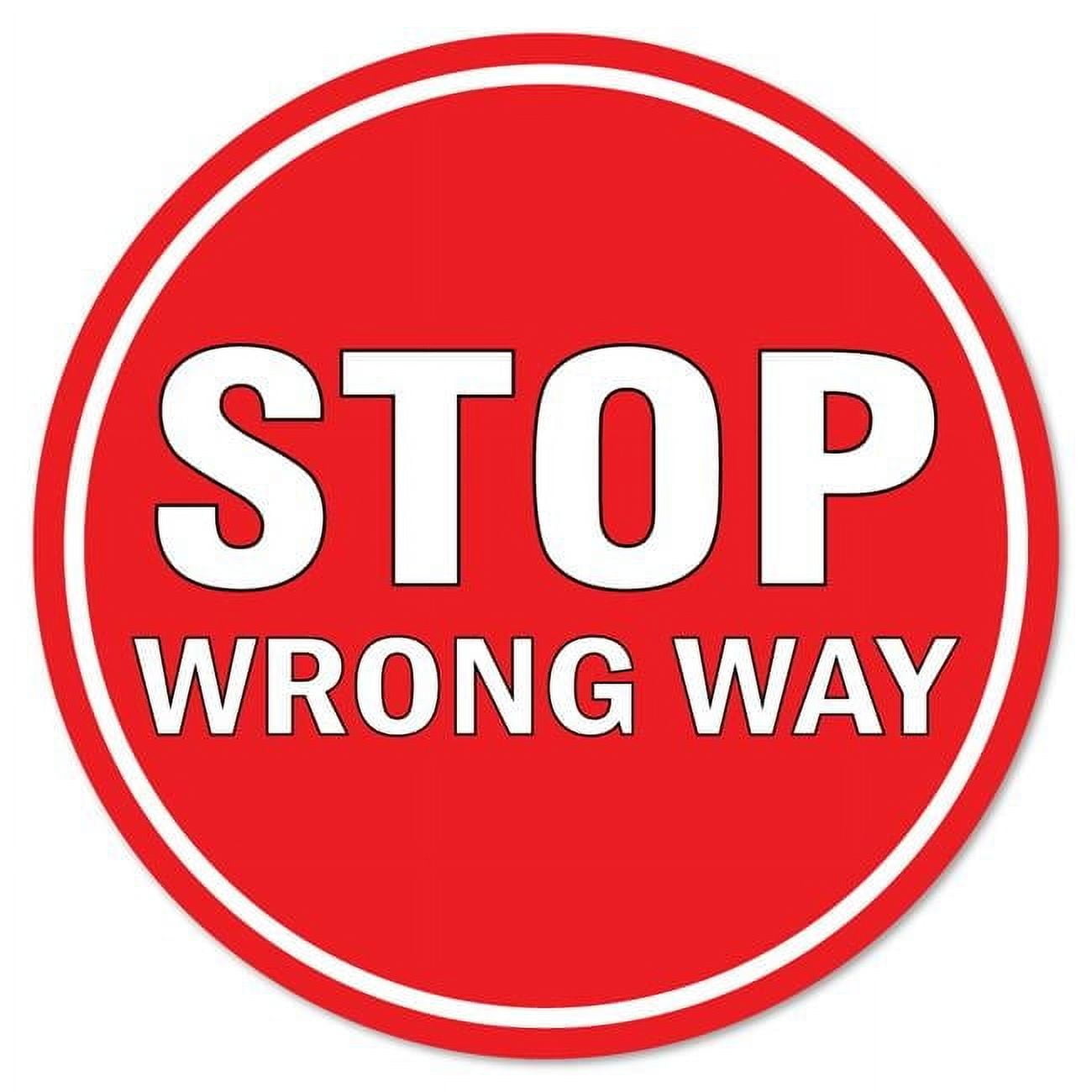 Coronavirus Vinyl Decal - Stop Wrong Way - Walmart.com