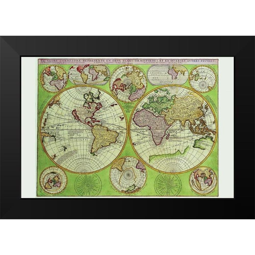 Coronelli, Vincenzo 14x11 Black Modern Framed Museum Art Print Titled ...