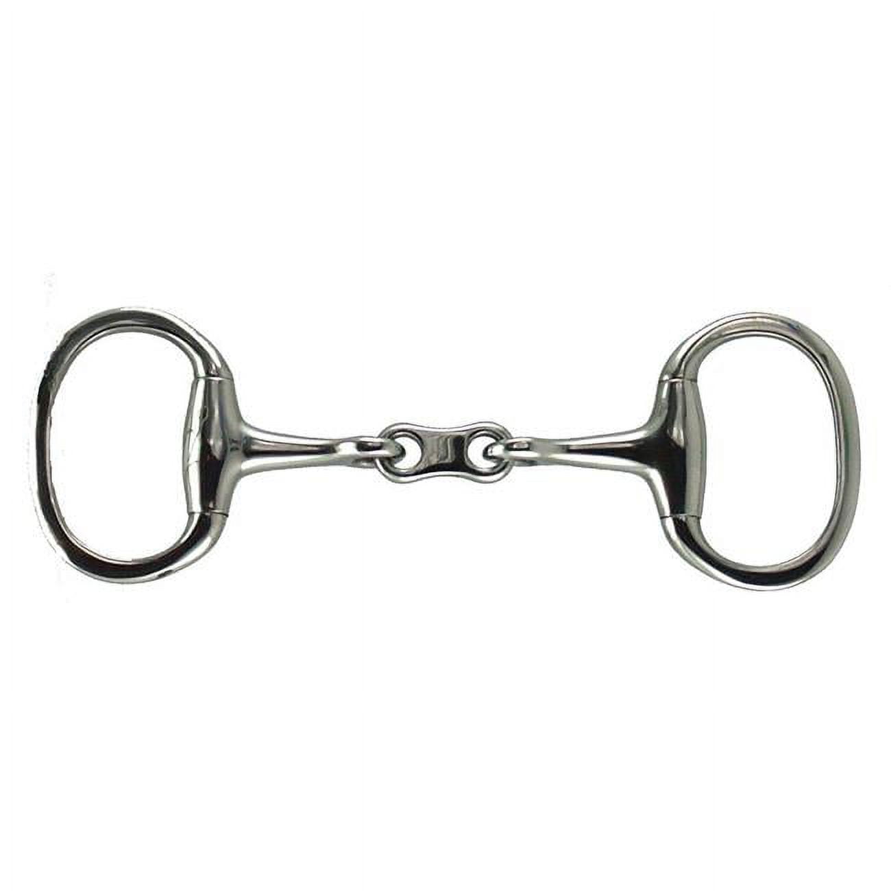Coronet 211219 4.5 in. French Link Large Flat Ring Eggbutt Snaffle Bit - Walmart.com