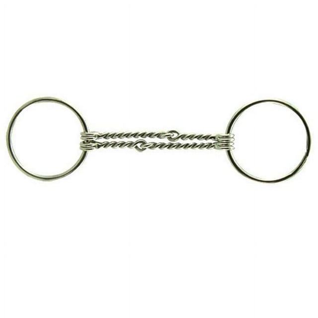 Coronet 245433 6.5 in. Malleable Iron Loose Ring Double Twisted Wire Snaffle Bit - Walmart.com