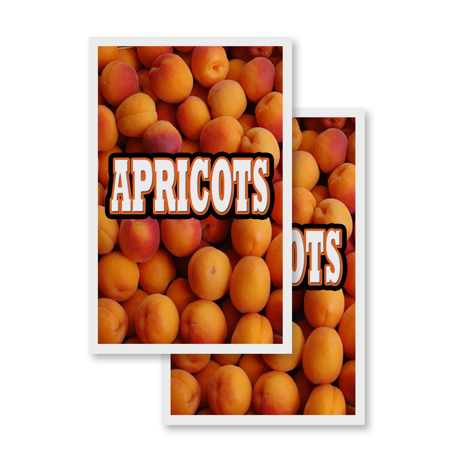 Coroplast Apricots (2-PACK) 24" x 36" Vinyl Decals | Sign Insert Peel ...
