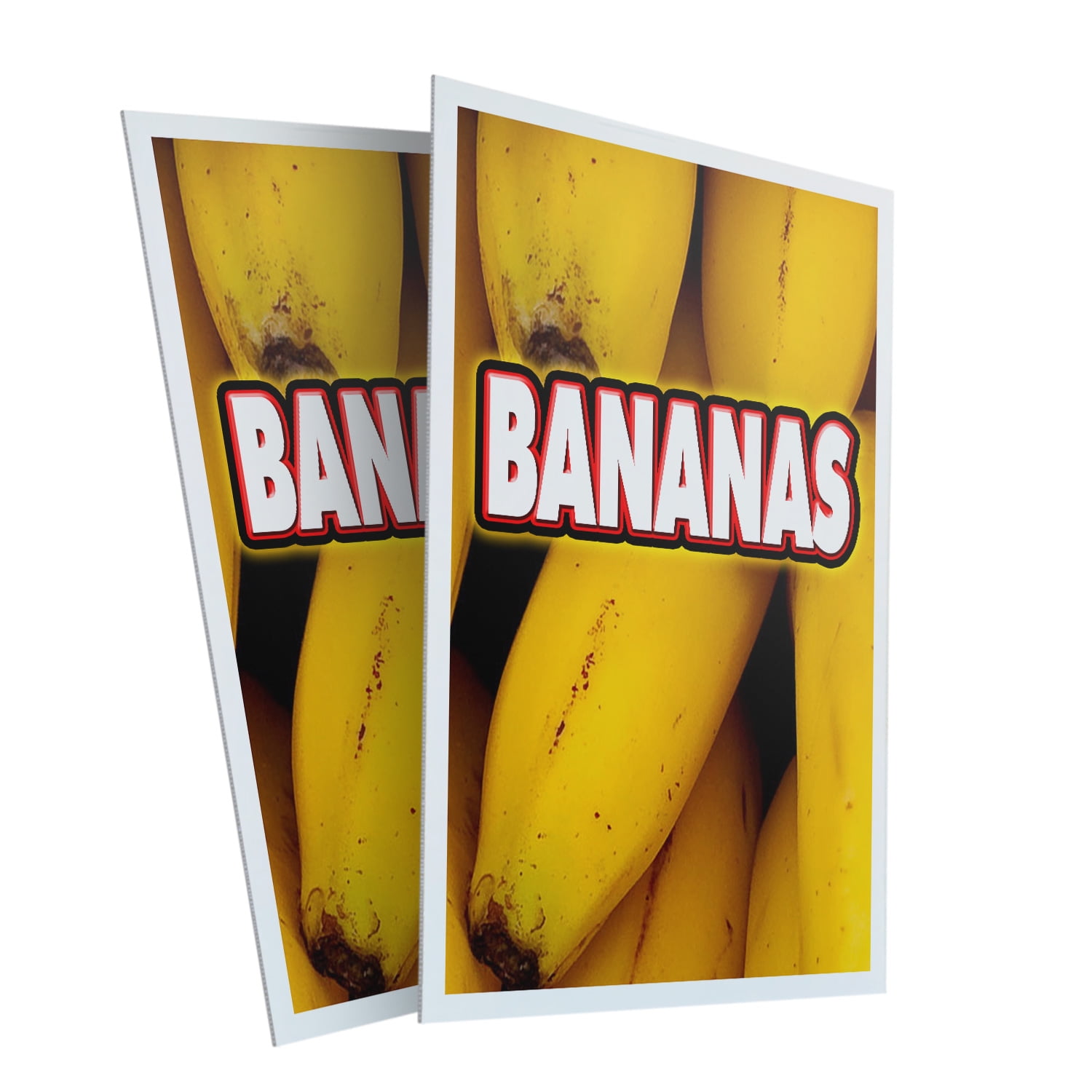 Coroplast Bananas (2-PACK) 24" x 36" Plastic Signs | Sign Insert 4mm ...