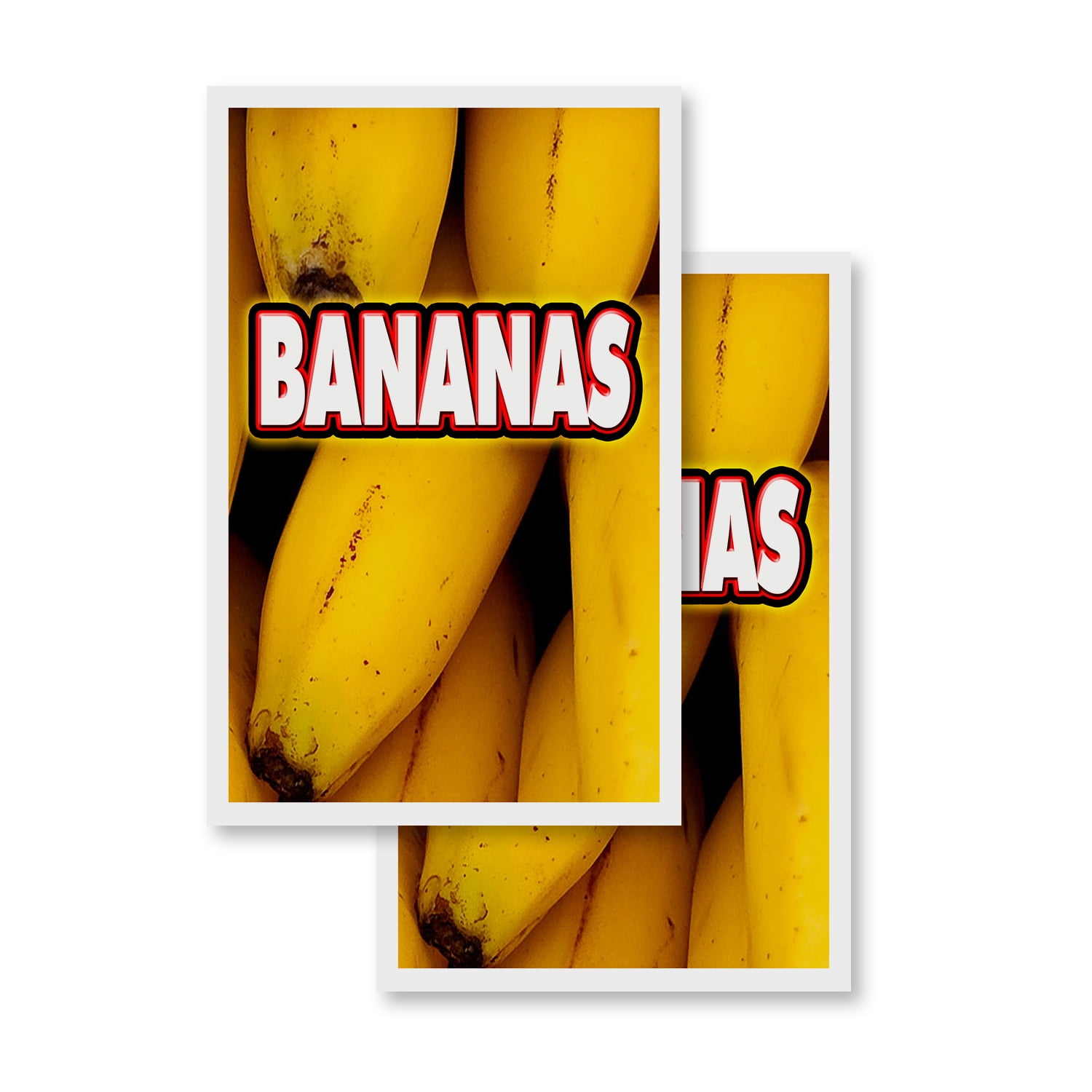 Coroplast Bananas (2-PACK) 24" x 36" Vinyl Decals | Sign Insert Peel ...