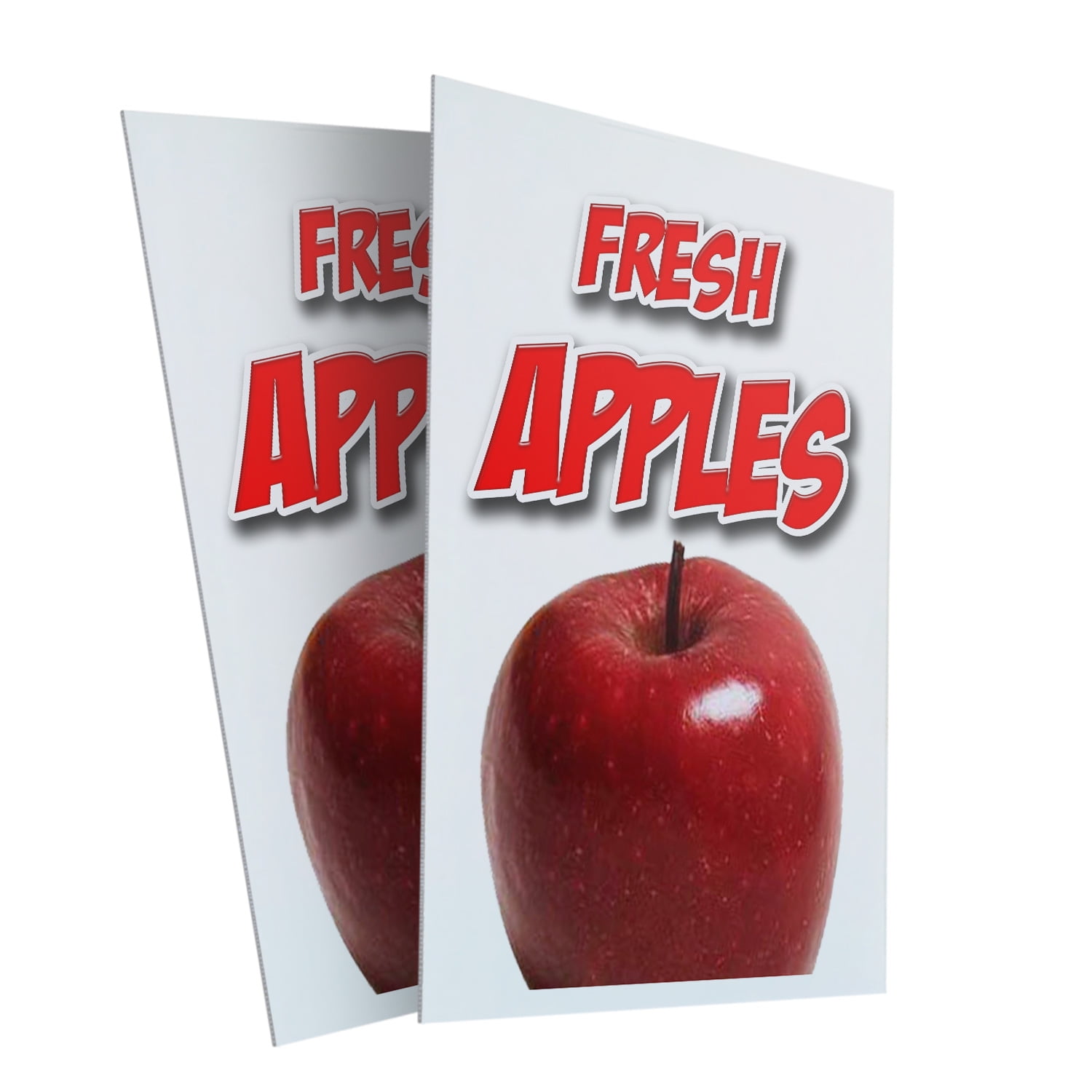 Coroplast Fresh Apples (2-PACK) 24" x 36" Plastic Signs | Sign Insert ...