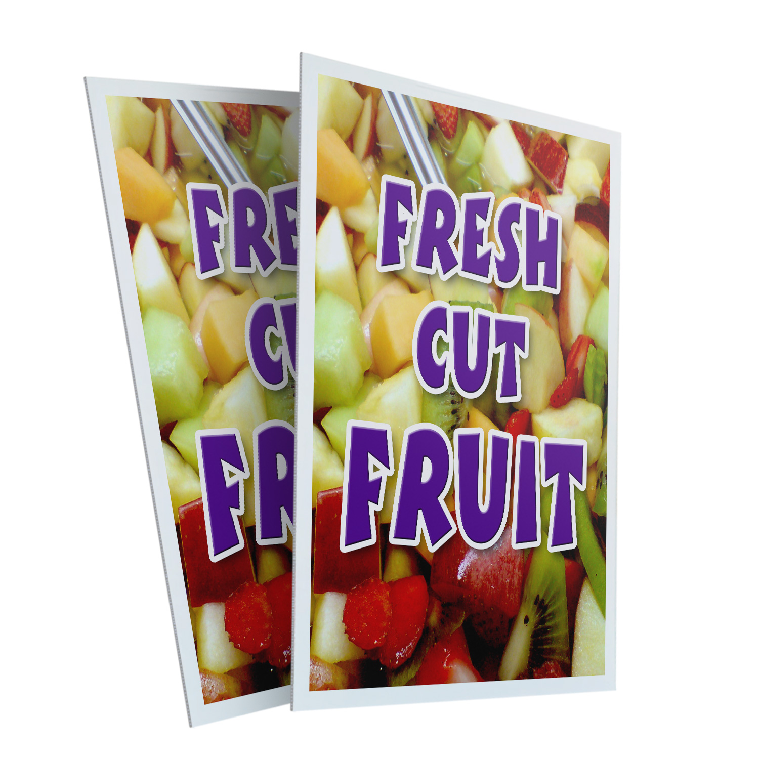 Coroplast Fresh Cut Fruit (2-PACK) 24" x 36" Plastic Signs | Sign ...