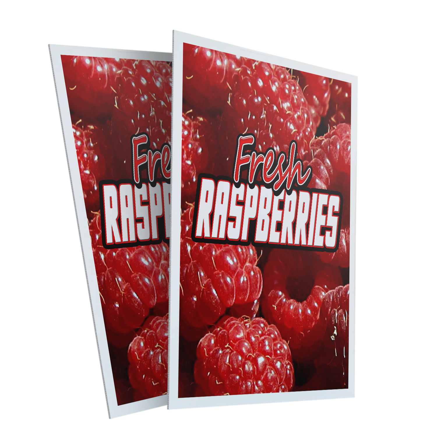 Coroplast Fresh Raspberries (2-PACK) 24" x 36" Plastic Signs | Sign ...