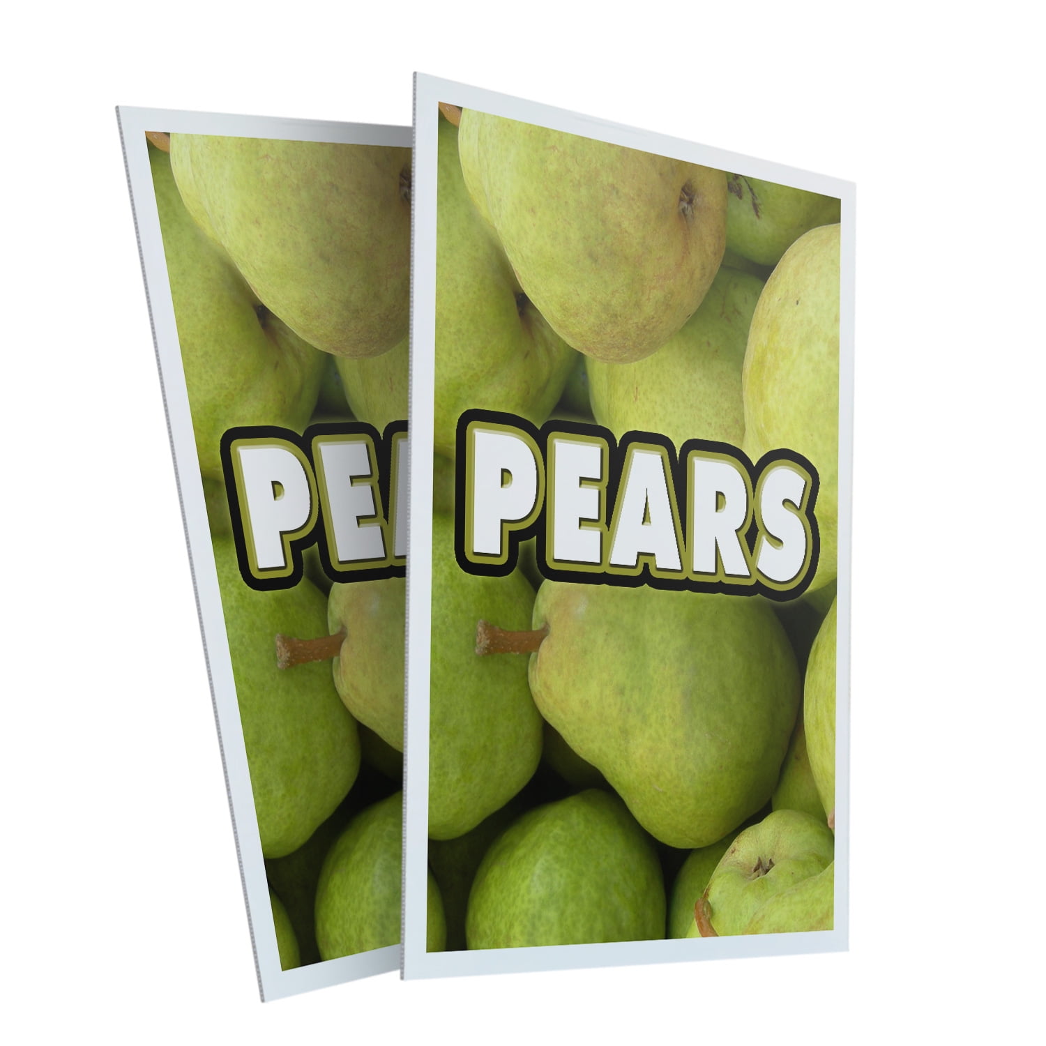 Coroplast Pears (2-PACK) 24" x 36" Plastic Signs | Sign Insert 4mm ...