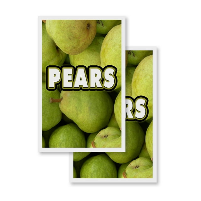Coroplast Pears (2-PACK) 24" x 36" Vinyl Decals | Sign Insert Peel ...