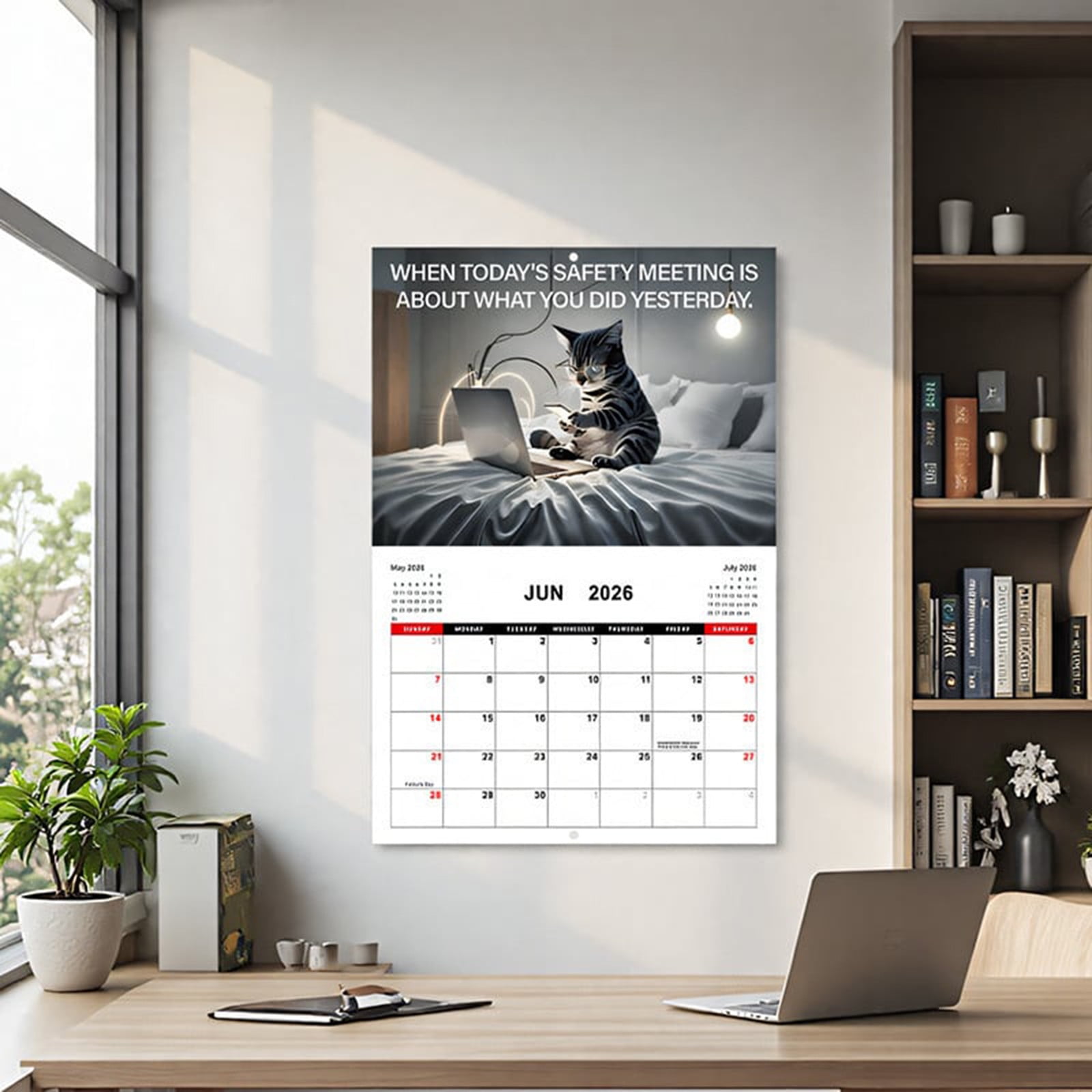 Corporate Cats Desk Calendar 2026 Funny Office Calendar With Cat Photos ...