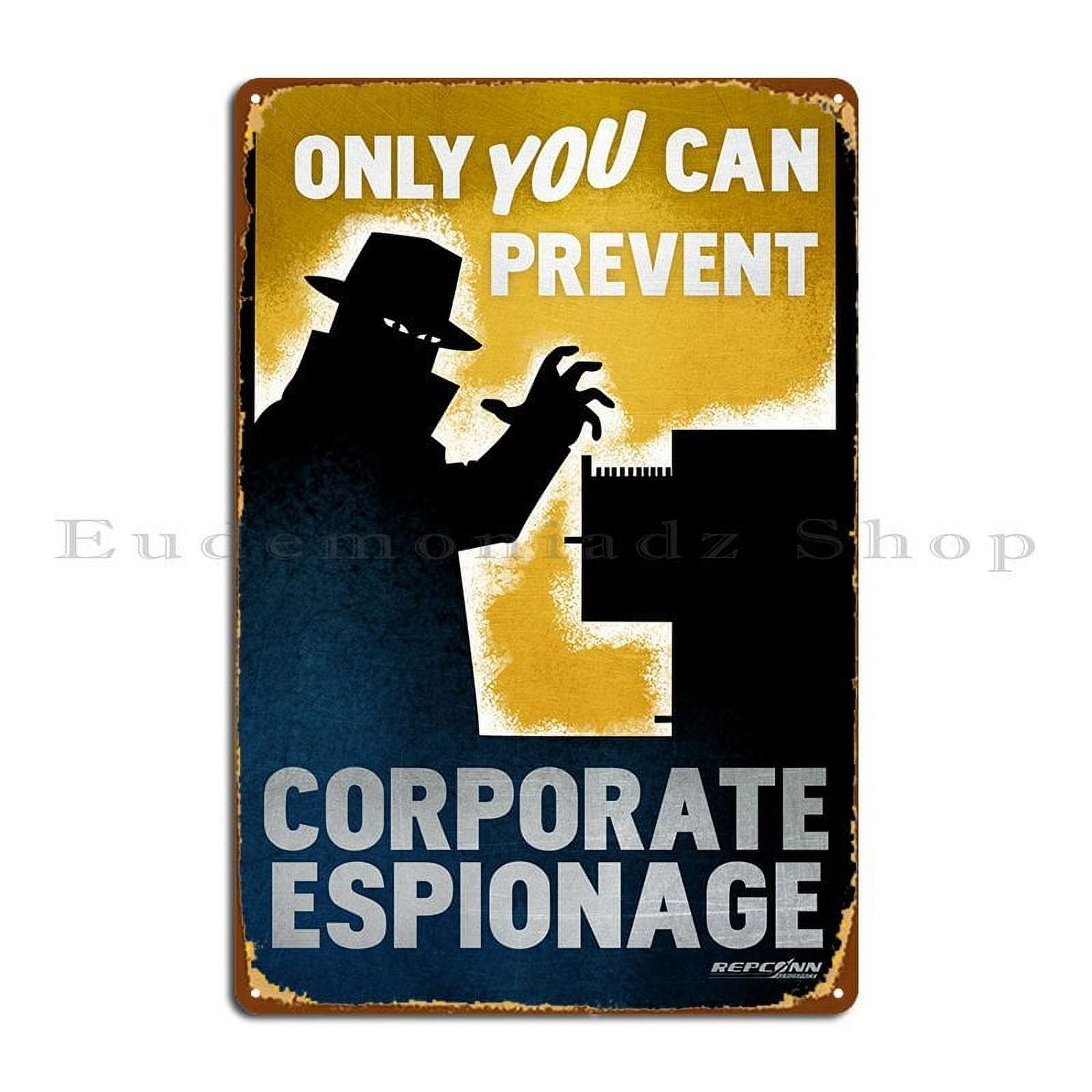 Corporate Espionage Metal Signs Decoration Bar Retro Create Designing ...