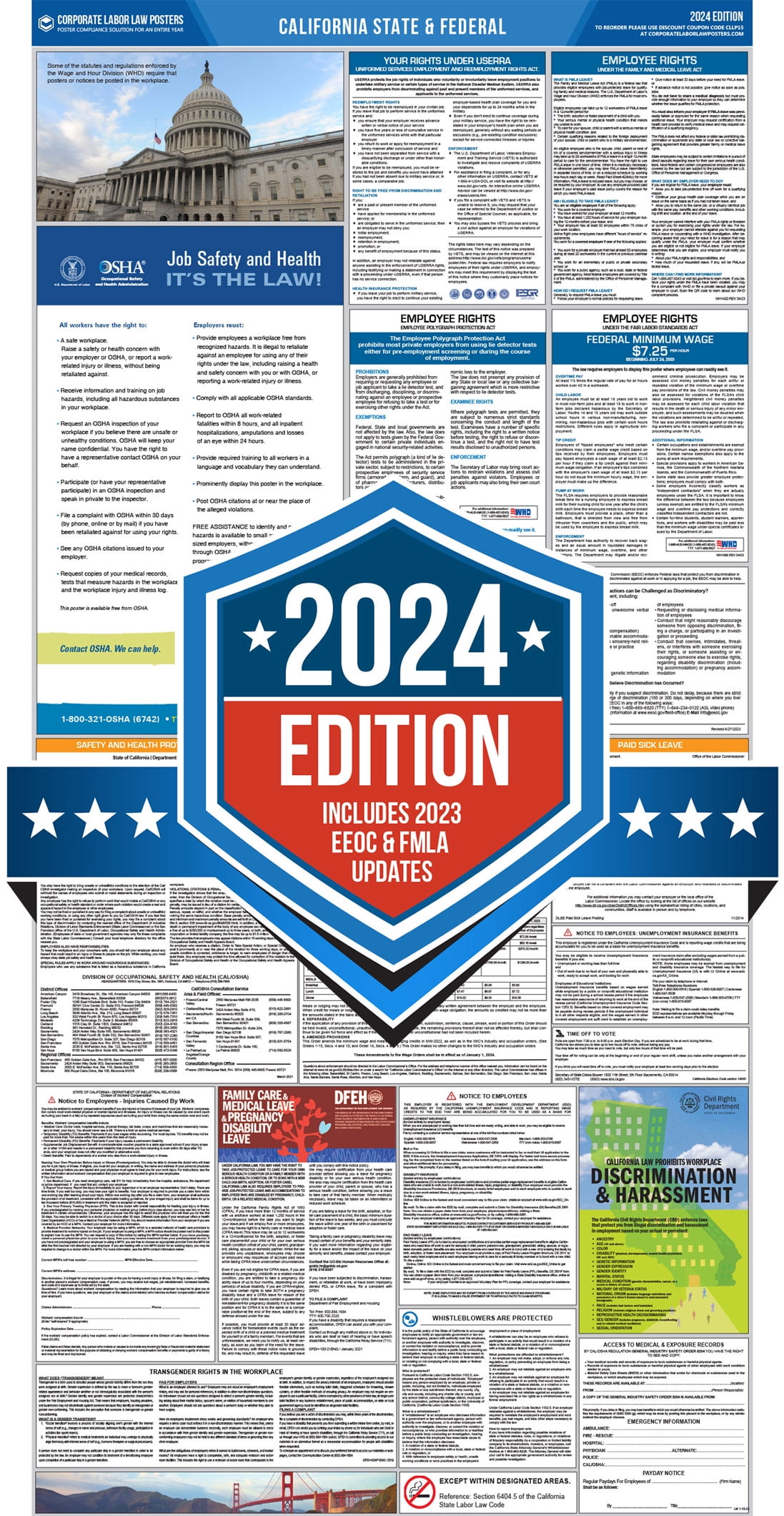Corporate Labor Law Posters :: 2024 California State & Federal Labor ...