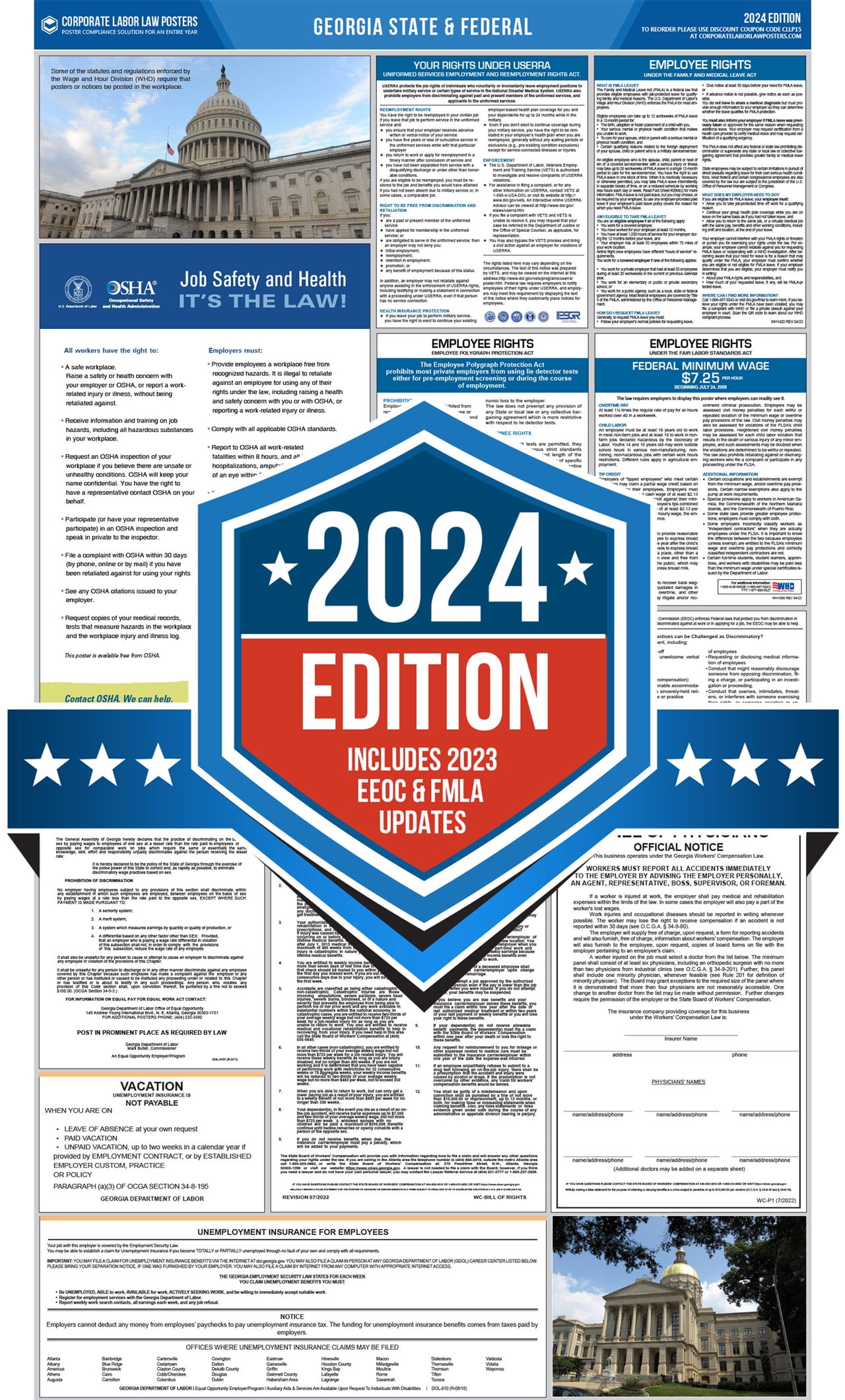Corporate Labor Law Posters :: 2024 Georgia State & Federal Labor Law ...