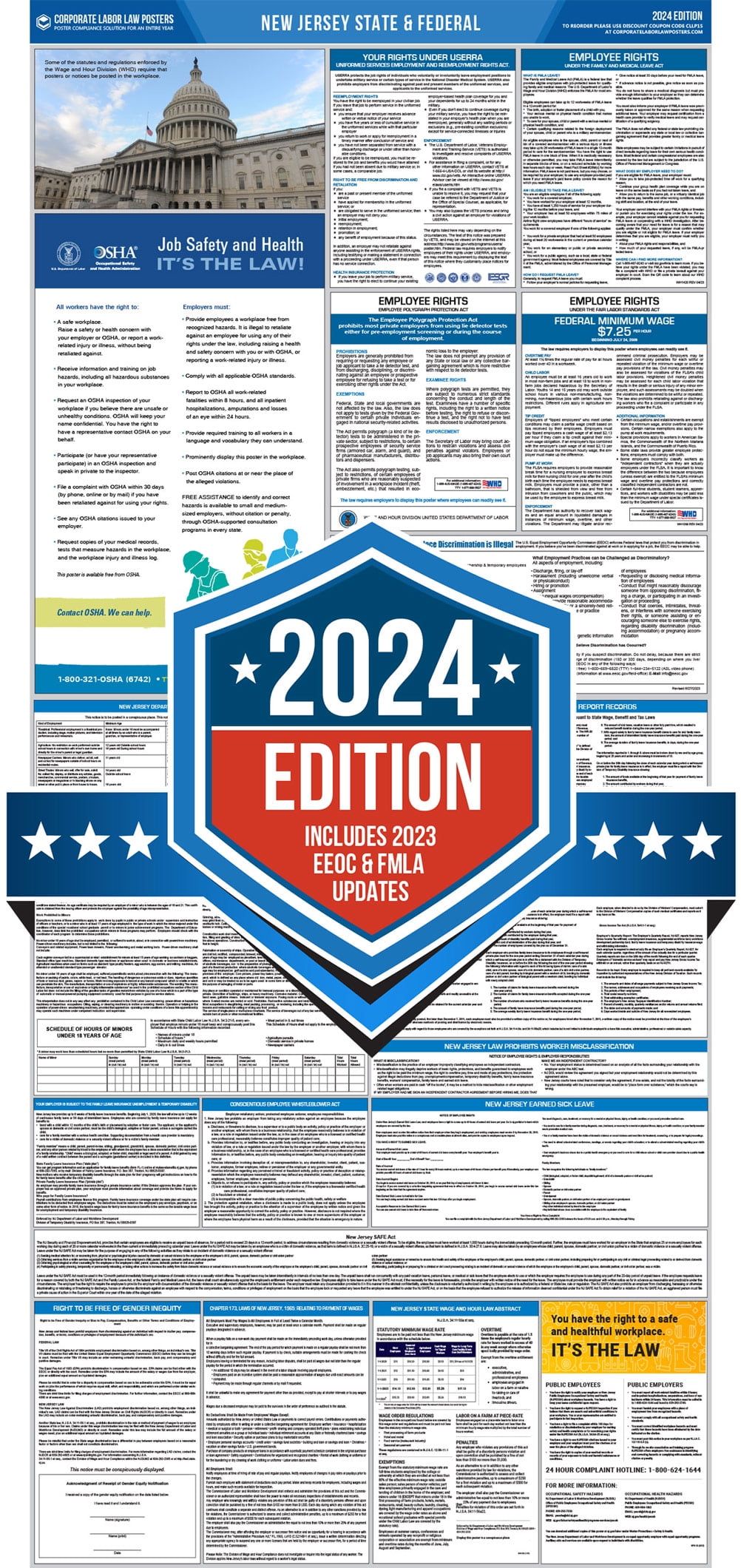 Corporate Labor Law Posters :: 2024 New Jersey State & Federal Labor ...